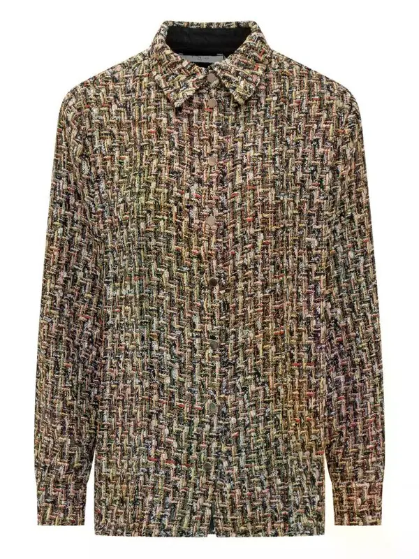 IRO PARIS Tweed-effect Woven Shirt