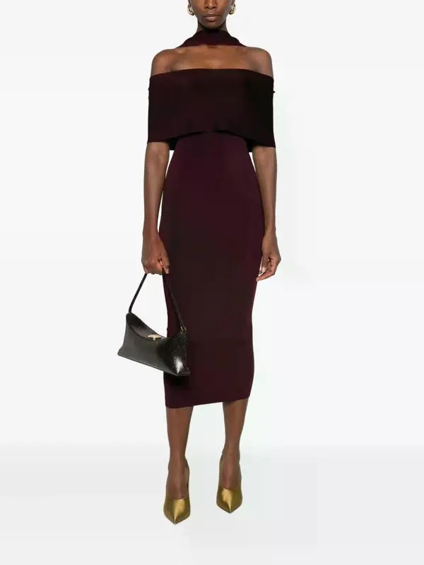 Roland Mouret Halter-neck Ruffled Midi Dress