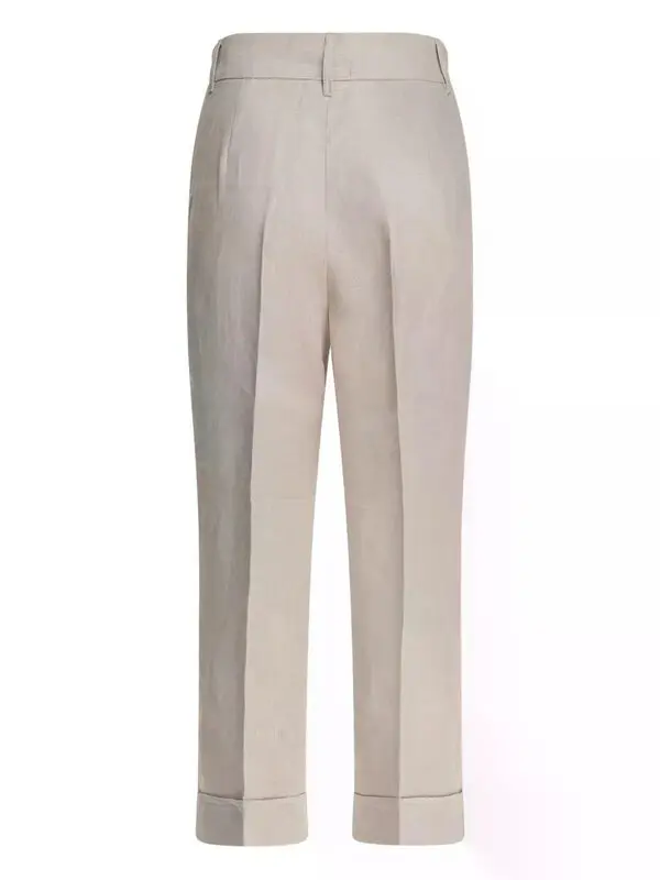 Max Mara Pressed-crease Linen Trousers