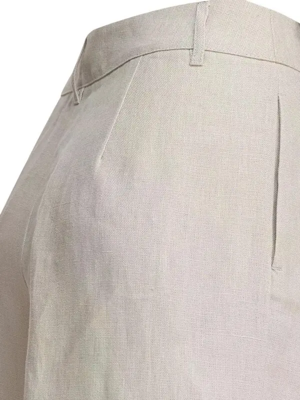 Max Mara Pressed-crease Linen Trousers