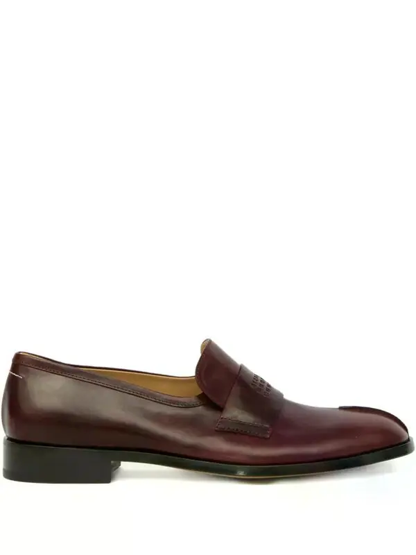 MAISON MARGIELA Tabi Leather Loafers - Red