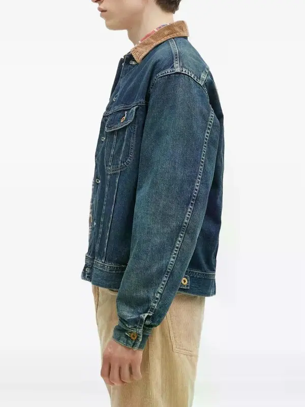 HUMAN MADE Corduroy-collar Denim Jacket