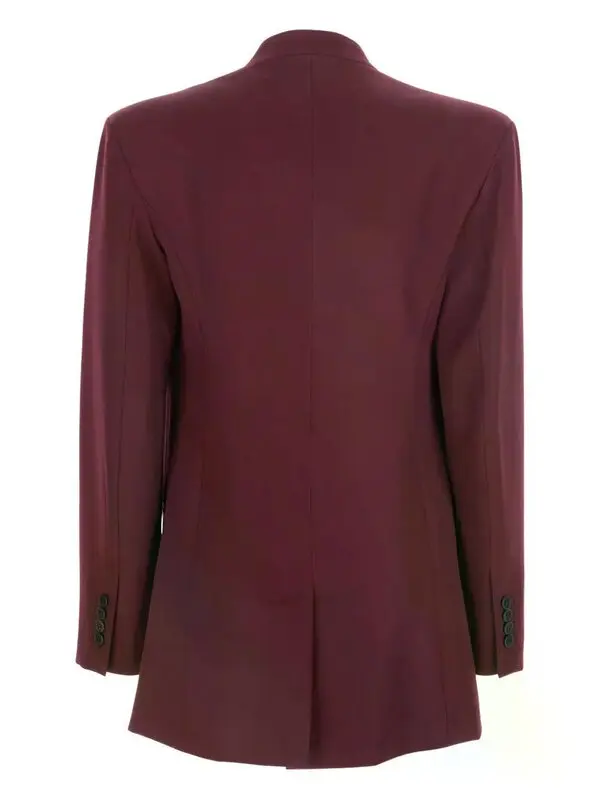 Attico Padded-shoulder Gabardine Blazer
