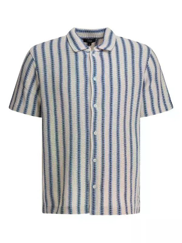 Vince Striped Short-sleeve Shirt - Blue