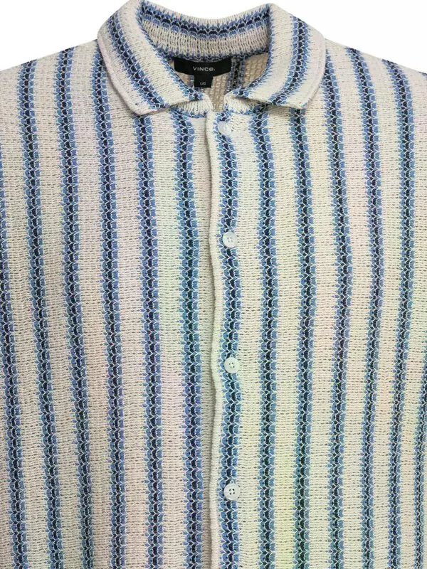 Vince Striped Short-sleeve Shirt - Blue