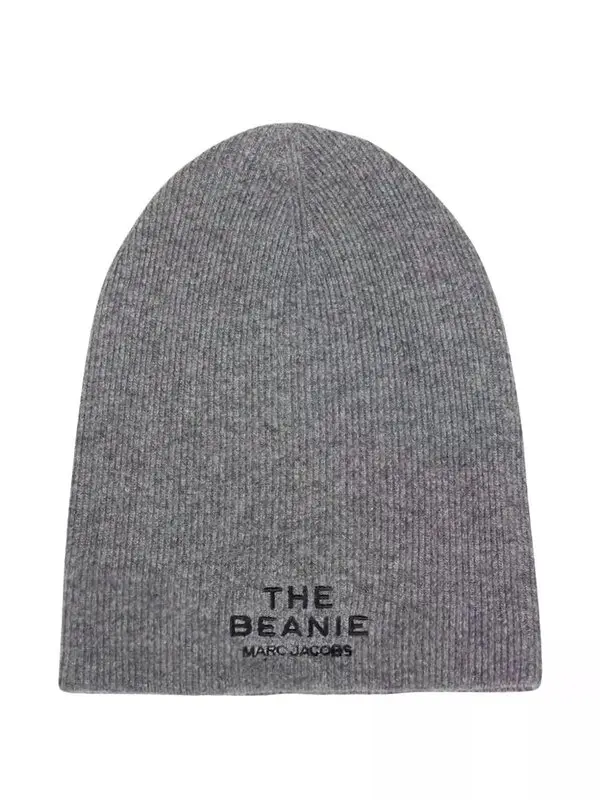 Marc Jacobs Embroidered-logo Beanie - Grey