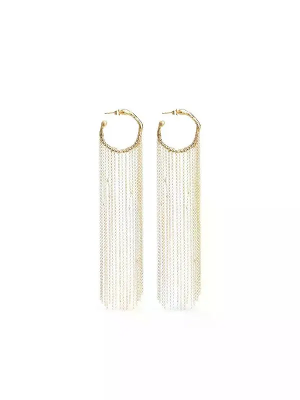 FORTE_FORTE Chain-drop Hoop Earrings - Gold