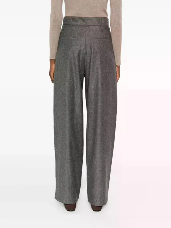 Soeur Pleated Belted Trousers - Grey