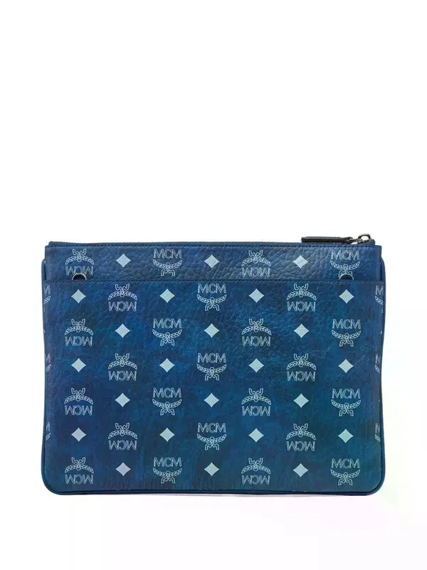 Mcm Visetos Crossbody Pouch - Blue
