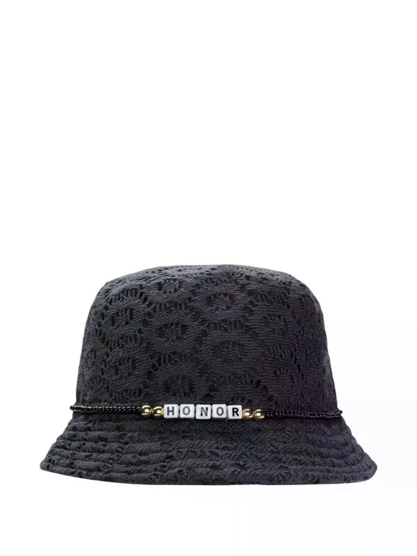 HONOR THE GIFT Friendship Crochet Bucket Hat - Black