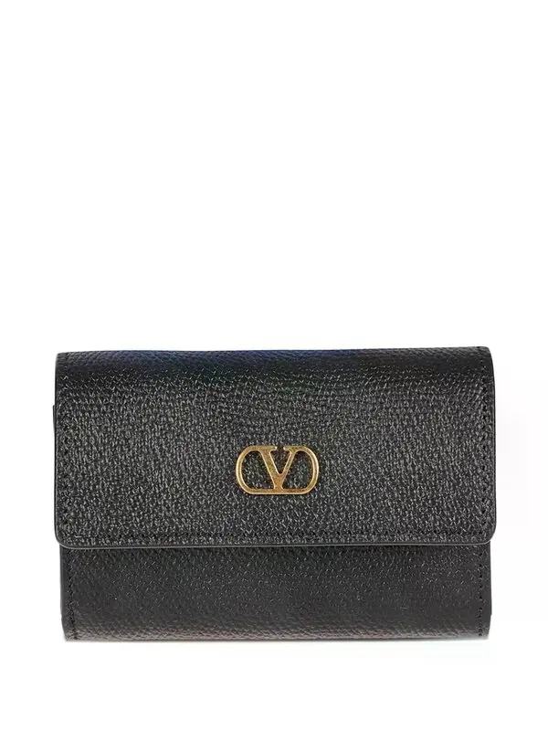 Valentino Garavani Vlogo Leather Wallet - Black