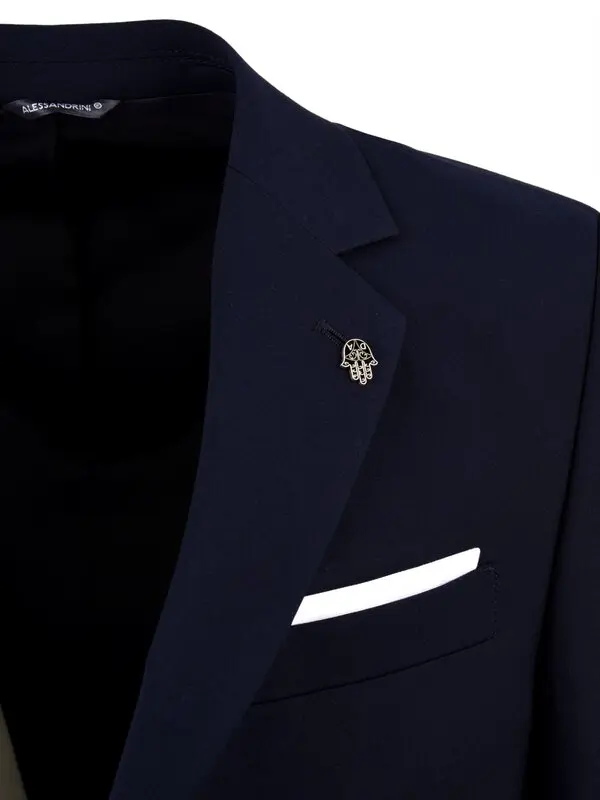 DANIELE ALESSANDRINI Notch Lapel Blazer - Blue