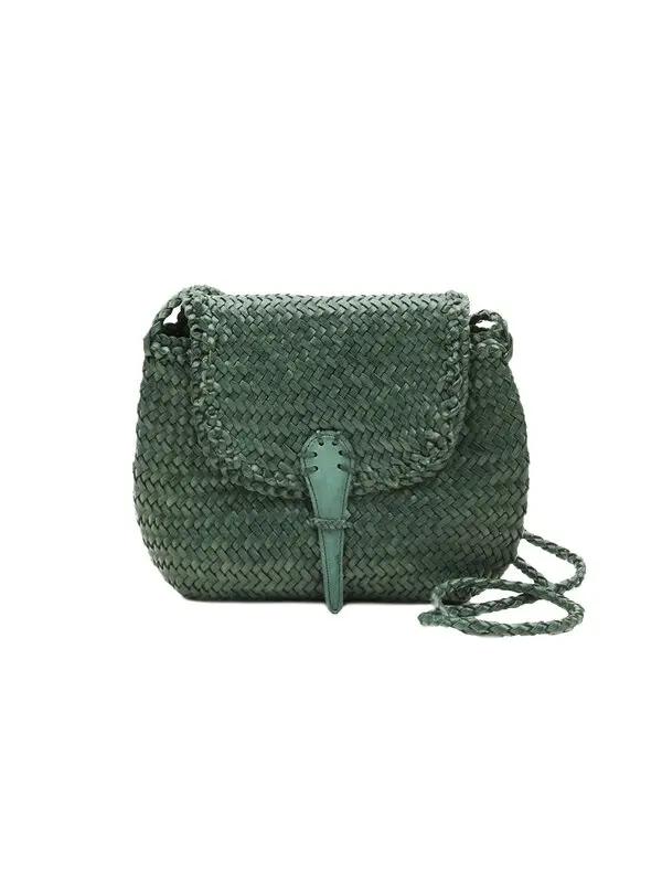 Dragon Diffusion Woven Shoulder Bag - Forest