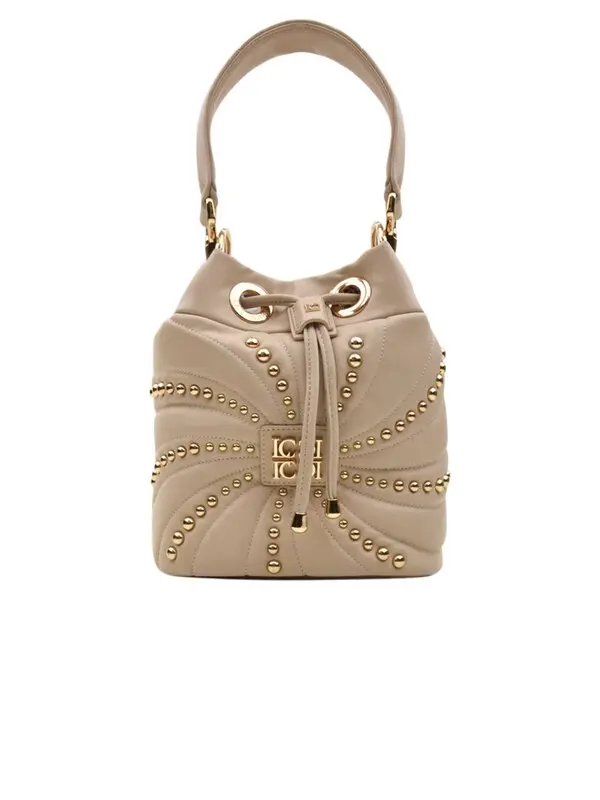 LA CARRIE Studded Bucket Bag