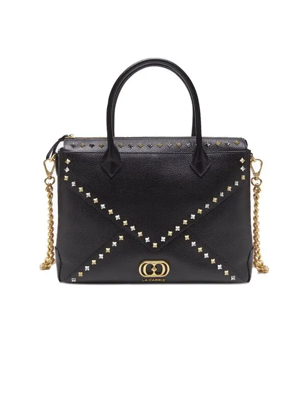 LA CARRIE Top Handle Bag With Chain Strap