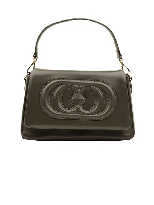 LA CARRIE Embossed Top Handle Bag