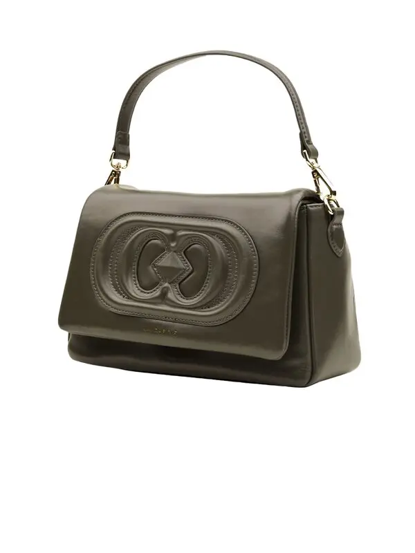 LA CARRIE Embossed Top Handle Bag