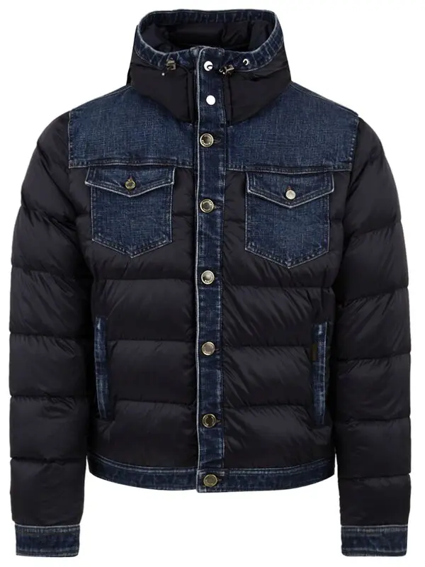 MOORER Denim And Down Jacket