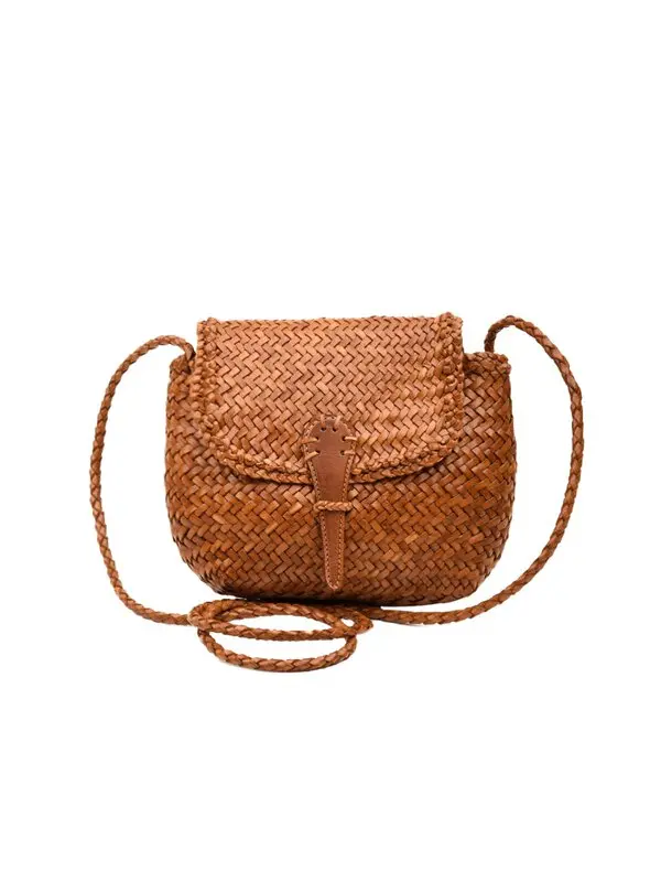 Dragon Diffusion Woven Shoulder Bag - Brown