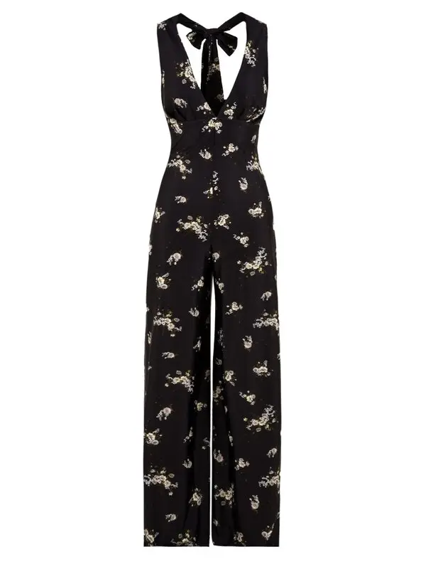 ANIYE BY Floral Print Sleeveless Jumpsuit