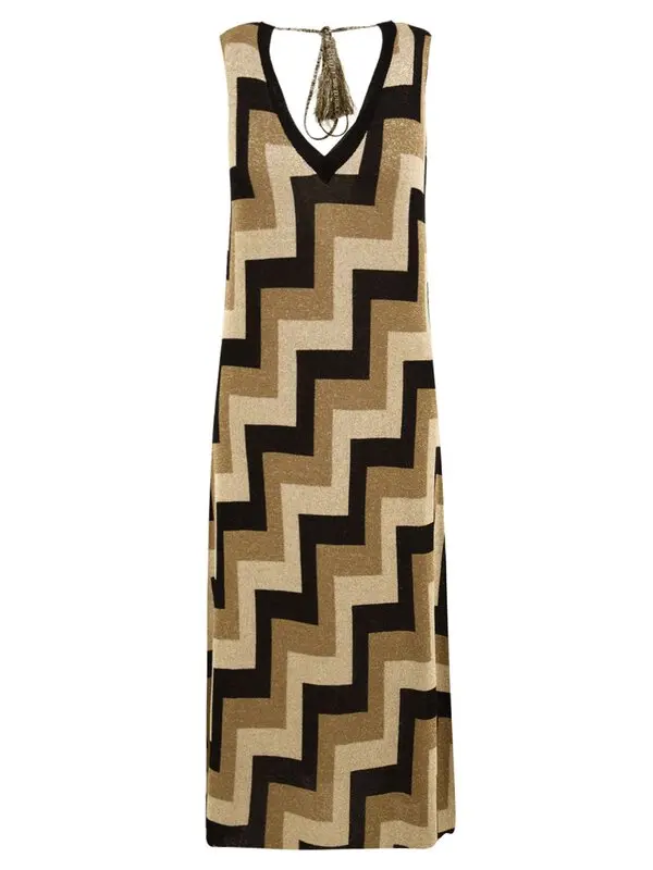 AKEP Long Zig-zag Dress - Fantasia