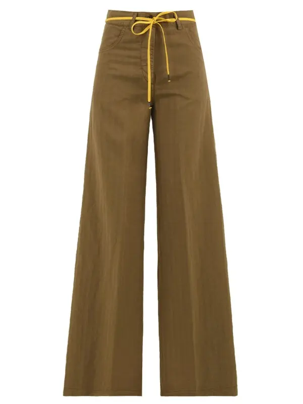 Aspesi Wide Leg Trousers - Brown