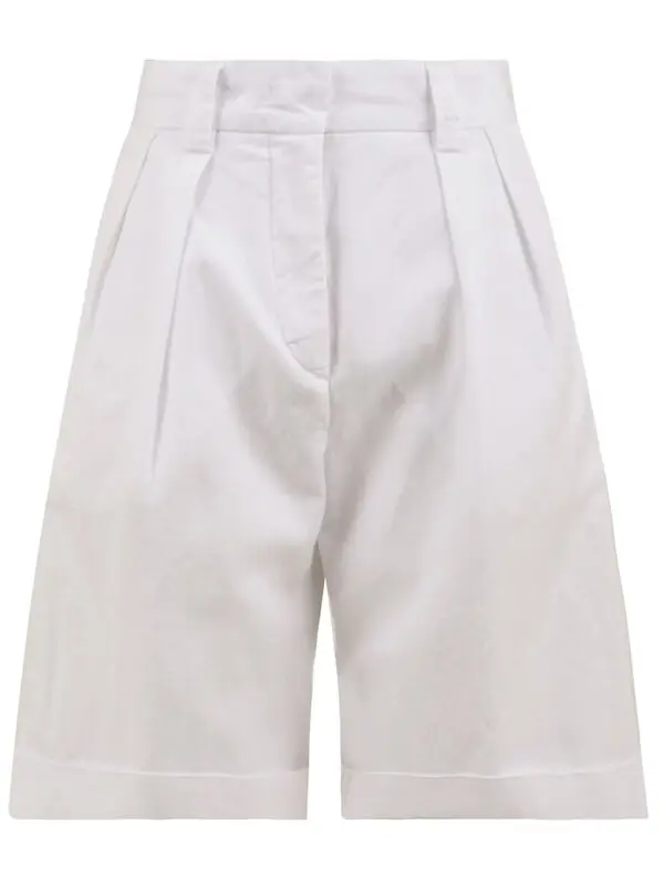 Outfit Womens Shorts High Waisted White Dress Shorts Michael Michael Kors  Pleat-detail Tailored Shorts White