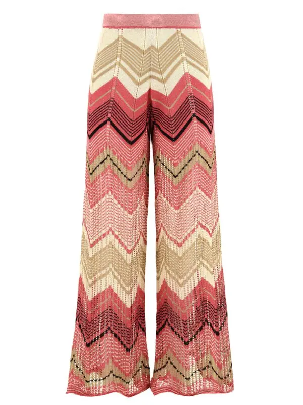 AKEP Striped Knit Palazzo Pants
