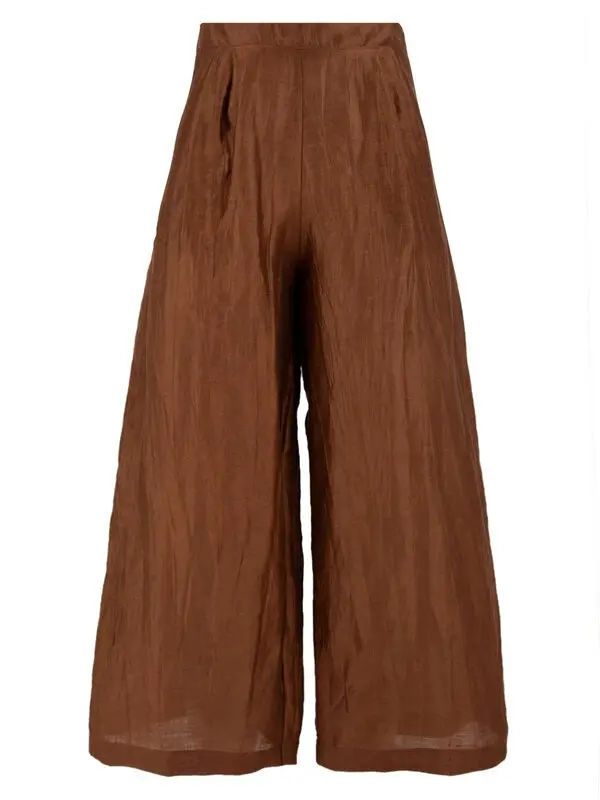 AKEP Wide Leg Trousers - Brown