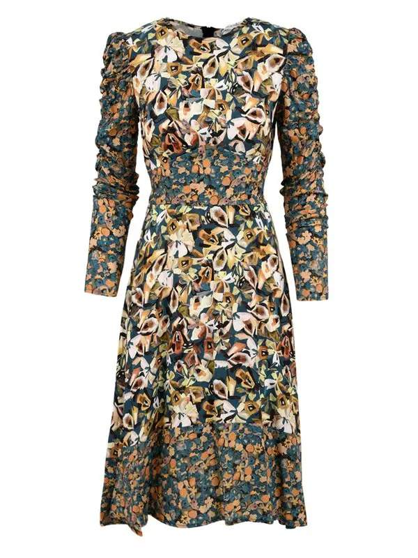 MAR DE MARGARITAS Floral Print Midi Dress