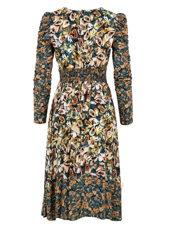 MAR DE MARGARITAS Floral Print Midi Dress