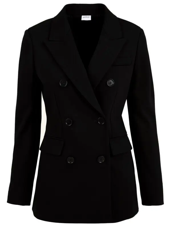 Aspesi Double Breasted Blazer - Black