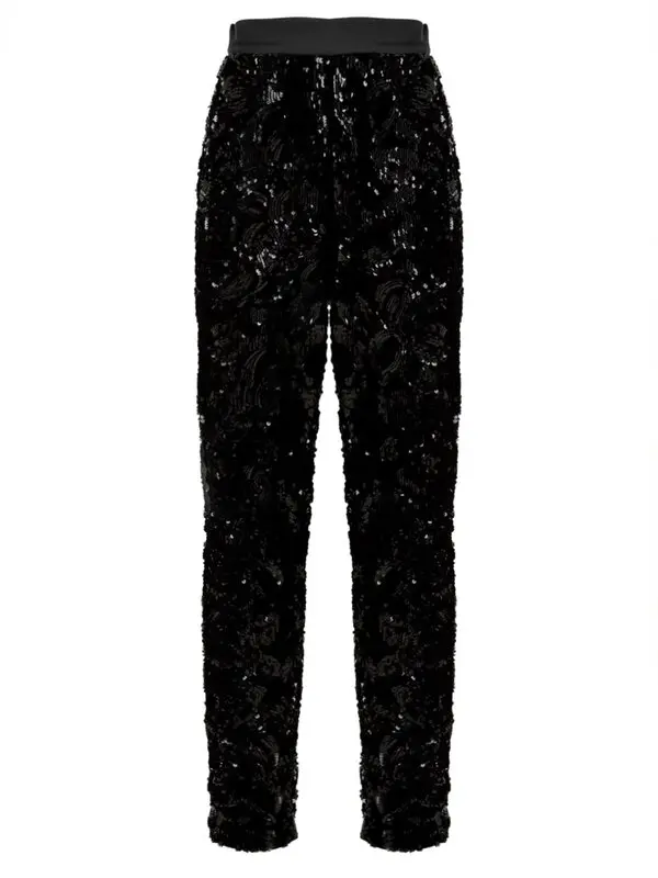 GAELLE Sequin Embellished Trousers