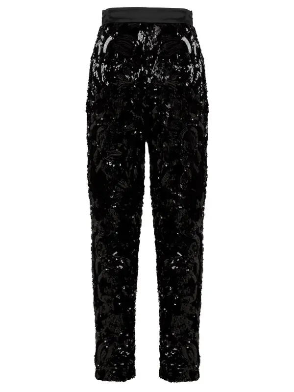 GAELLE Sequin Embellished Trousers