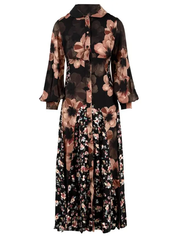 MAR DE MARGARITAS Printed Dress - Black