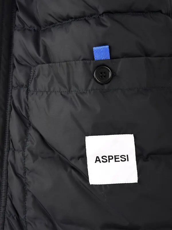 Aspesi Zip Up Coat - 101 Blu