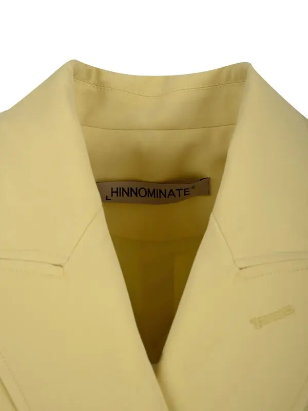 HINNOMINATE Tailored Double-breasted Blazer - Yellow