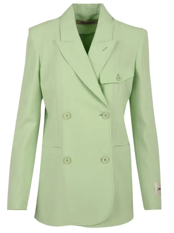 HINNOMINATE Tailored Double Breasted Jacket - Verde Acqua