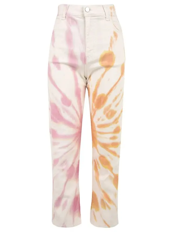 Beatrice B Tie & Dye Straight Leg Jeans