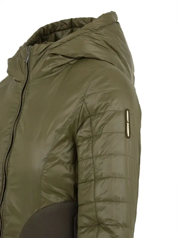 BOMBOOGIE Quilted Zip-up Coat - 341 Verde