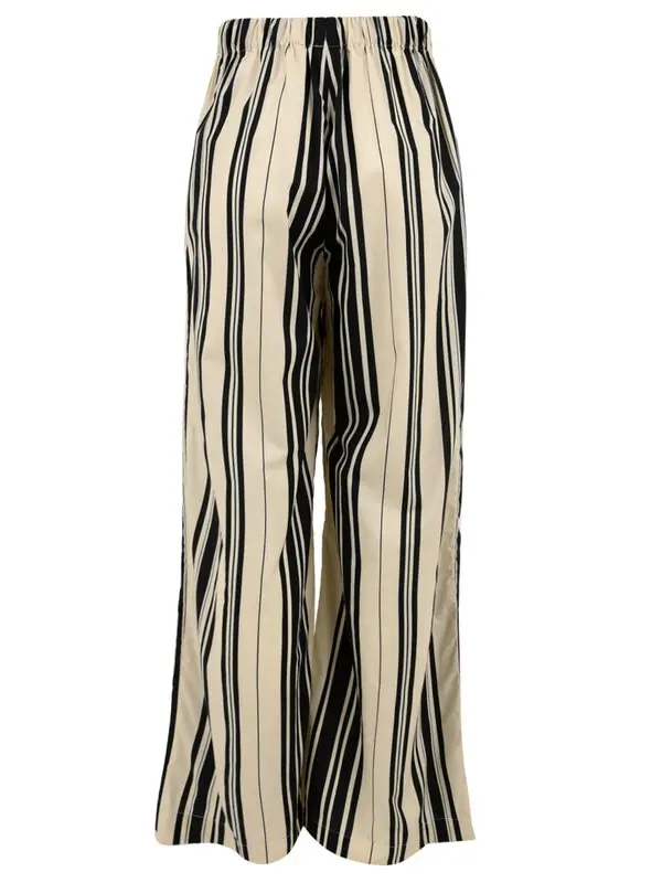 Aspesi Striped Wide Leg Trousers