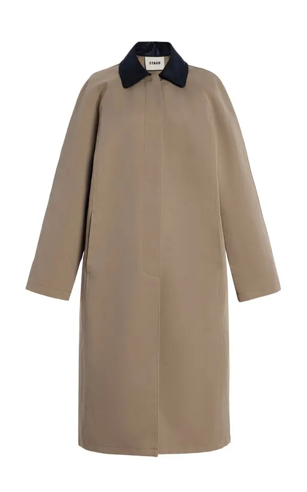 Staud Jonah Leather-trimmed Twill Jacket