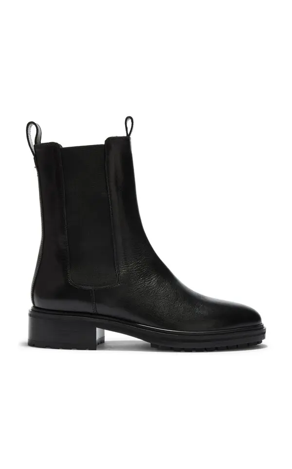 AeydĒ Jack Leather Chelsea Boots - Black