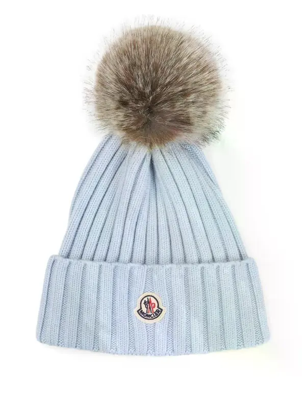 Moncler Ribbed-knit Beanie With Pom-pom