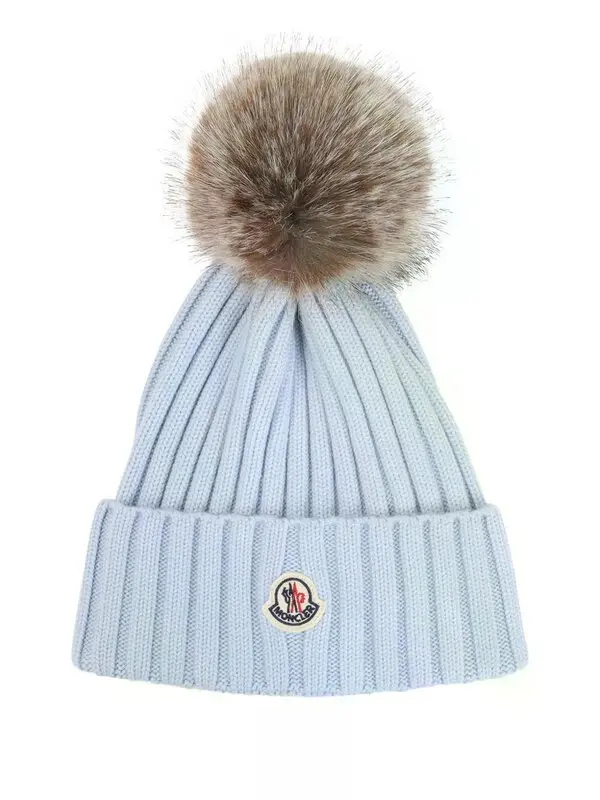 Moncler Ribbed-knit Beanie With Pom-pom