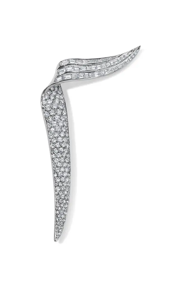 MINDI MOND NEW YORK Platinum And Diamond Wing Brooch