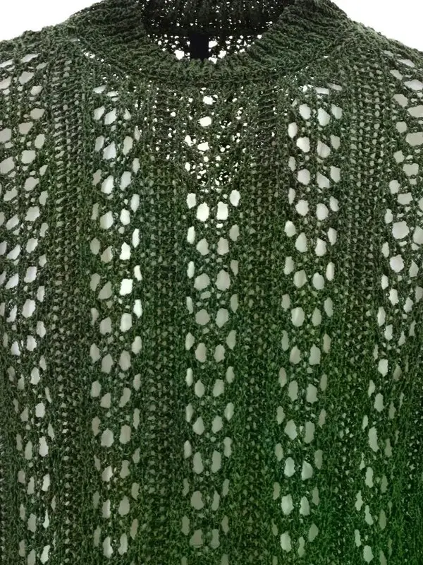 JEAN-LUC A. LAVELLE Open Knit Crew Neck Sweater