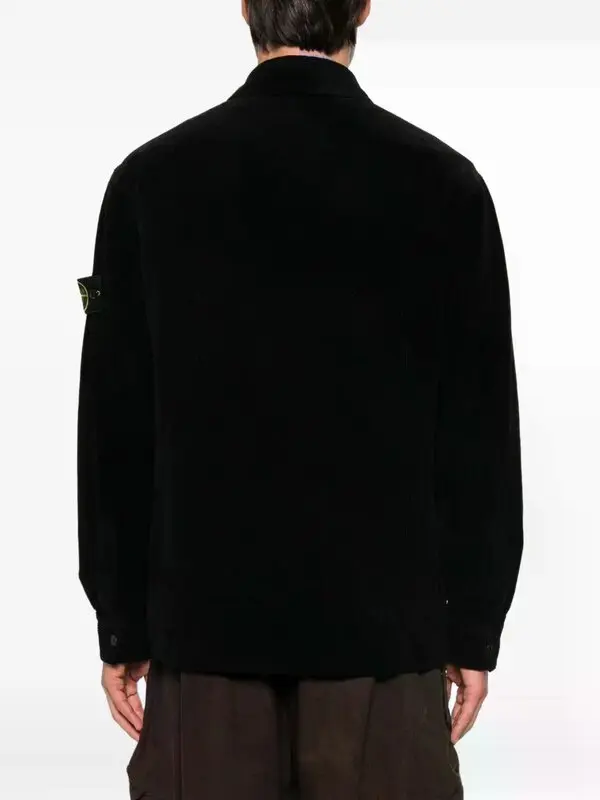 Stone Island Long-sleeved Cotton Shirt - Black