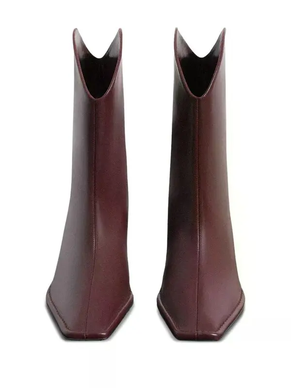 MUGLER 65mm Square-toe Sculpted-heel Boots