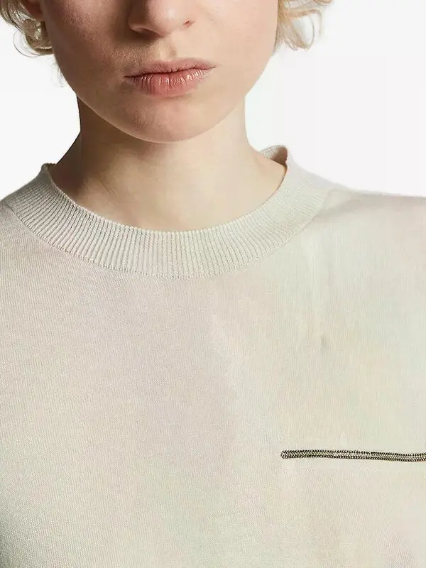 Peserico Embellished Crew-neck Sweater